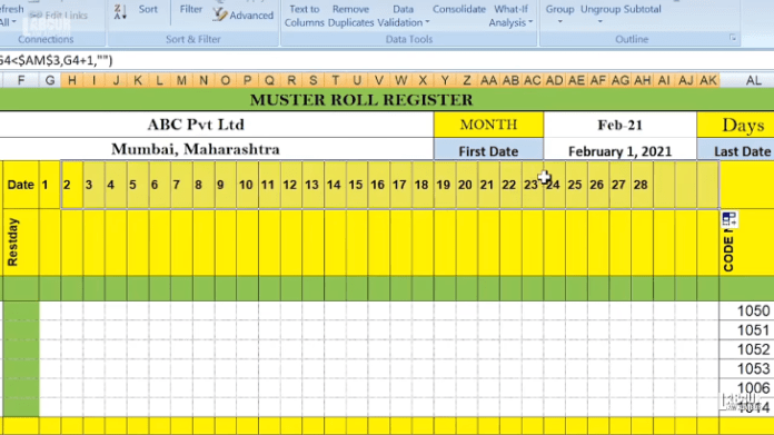 How To Make Automated Attendance Sheet In Excel?
